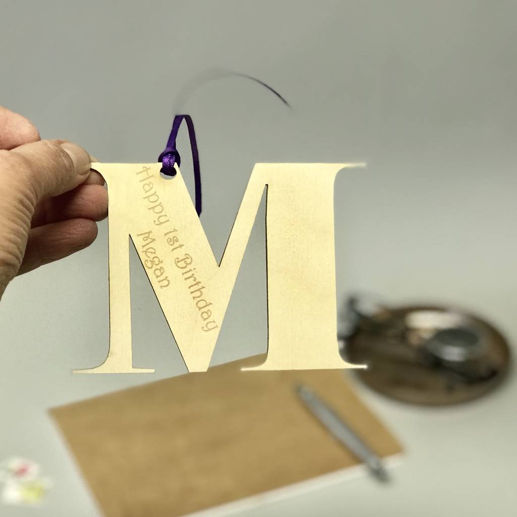 personalised initial letter birthday cards by hickory dickory designs ...