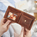 Groom Personalised Leather Wallet With Metal Photo By Vida Vida ...