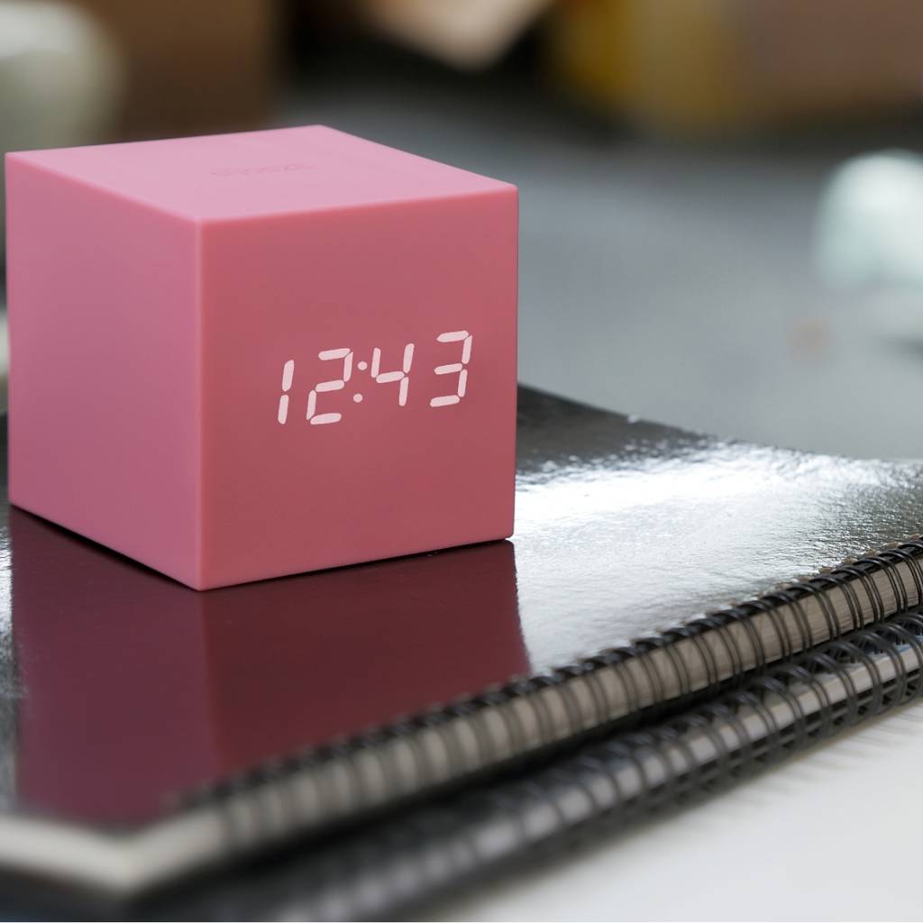 gravity cube click clock by gingko | notonthehighstreet.com