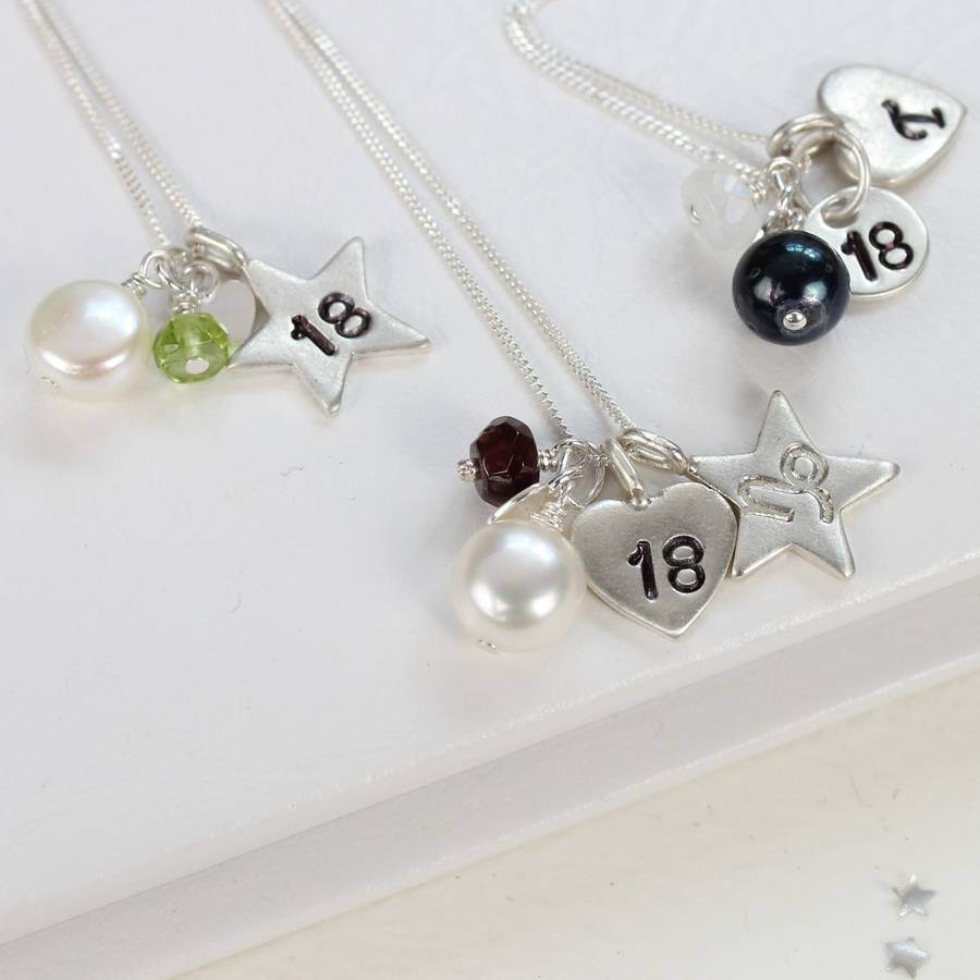 personalised 18th birthday necklace by bish bosh becca ...