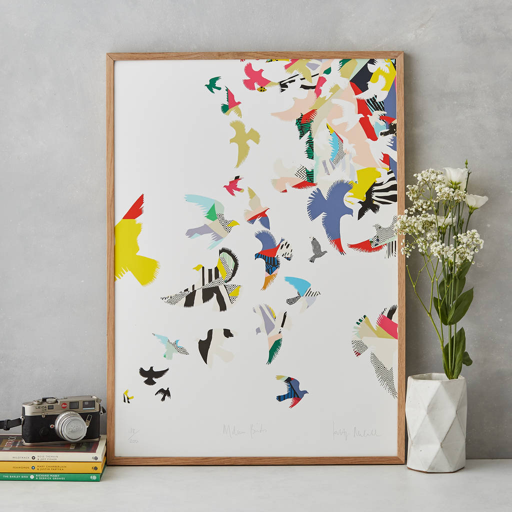 Flying Birds Art Print By Kitty Mc Call | notonthehighstreet.com
