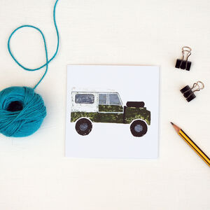 Series One Land Rover Greetings Card By IzziRainey | notonthehighstreet.com