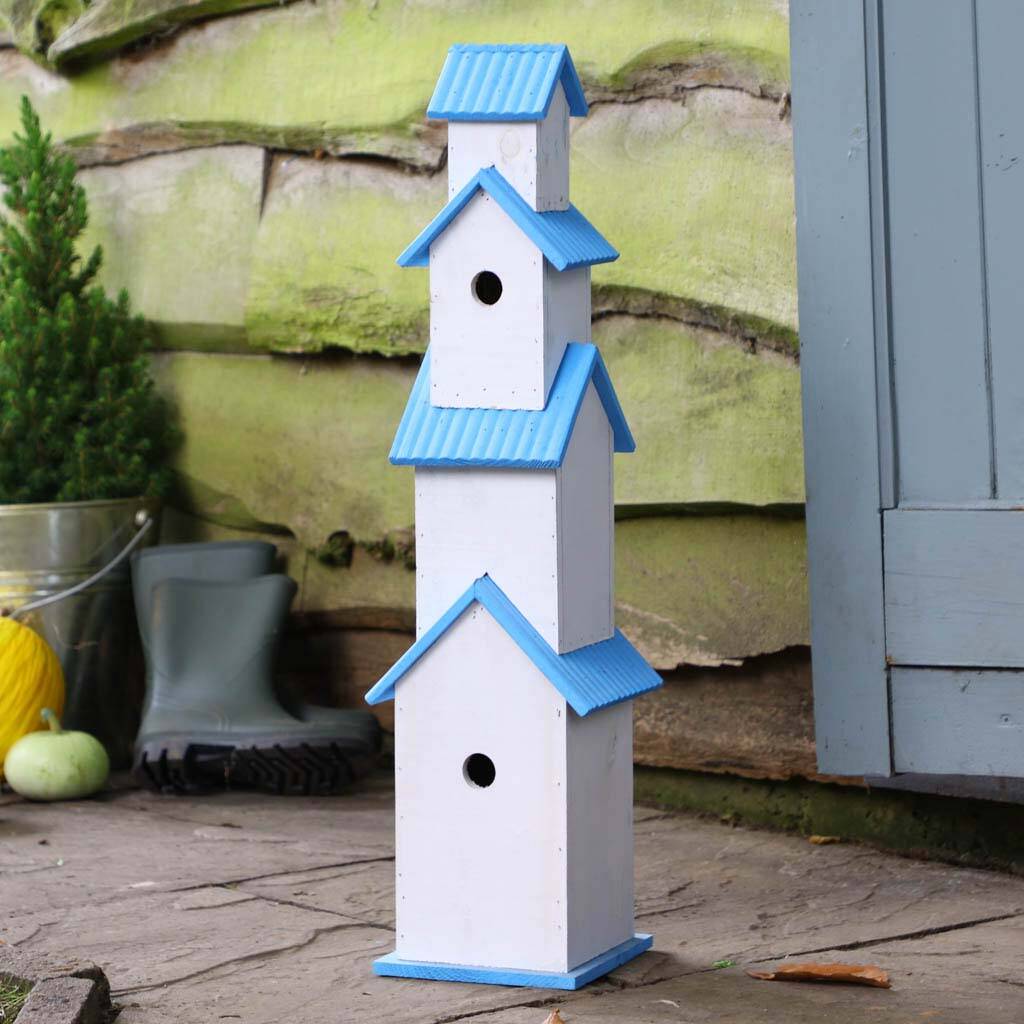 Vintage Tall Wooden Garden Bird Hotel By Dibor | notonthehighstreet.com
