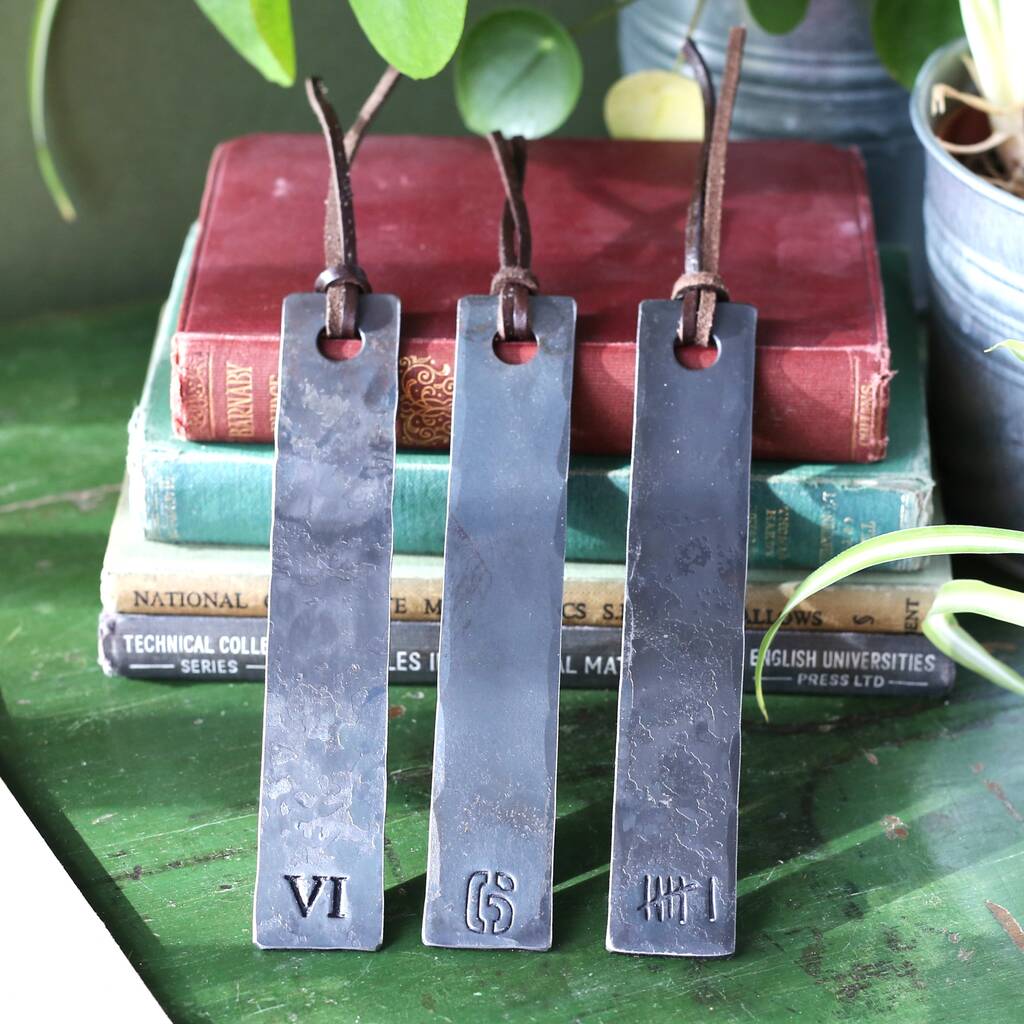 6th Anniversary Metal Bookmark Raw Iron By Coach House Forge