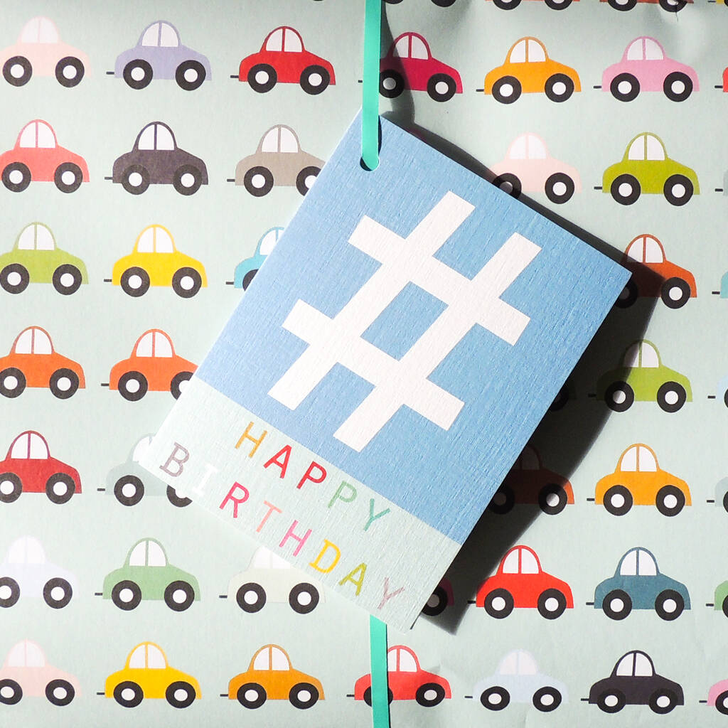 Mini Happy Birthday Hashtag Card By Kali Stileman Publishing ...