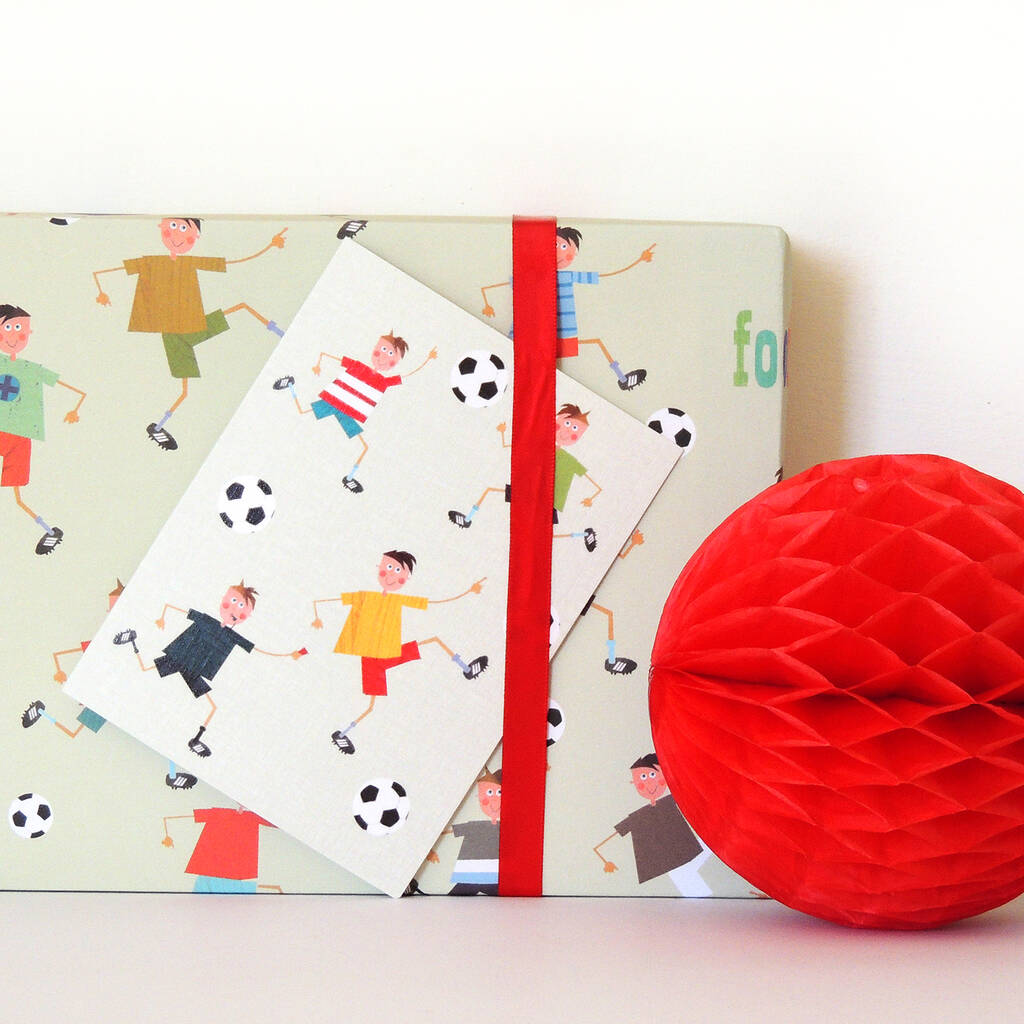 Mini Football Greetings Card By Kali Stileman Publishing