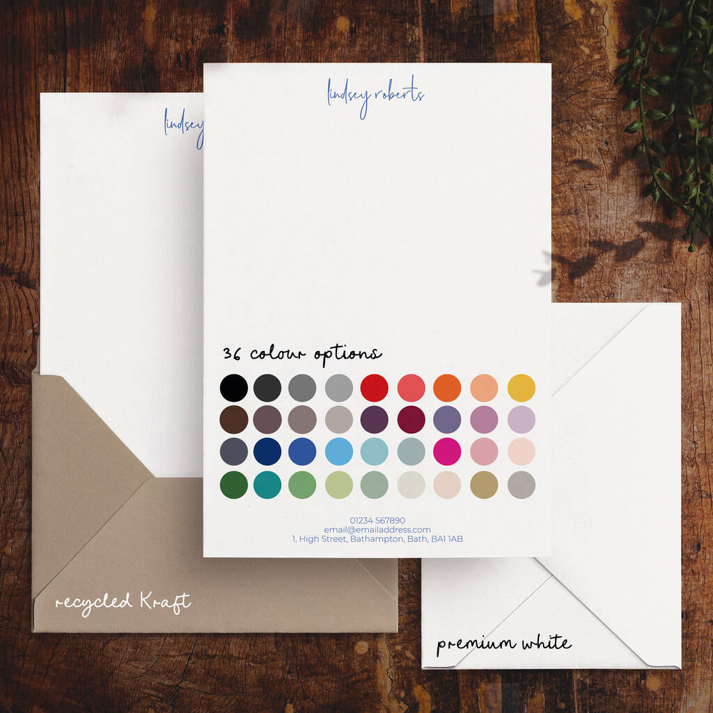 Boxed Luxury Writing Paper With Script By Lunella | notonthehighstreet.com