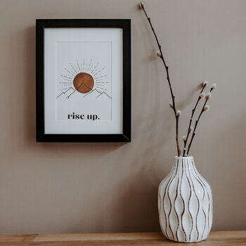 'rise Up' Sunrise Print By Polly Pickle Design | notonthehighstreet.com