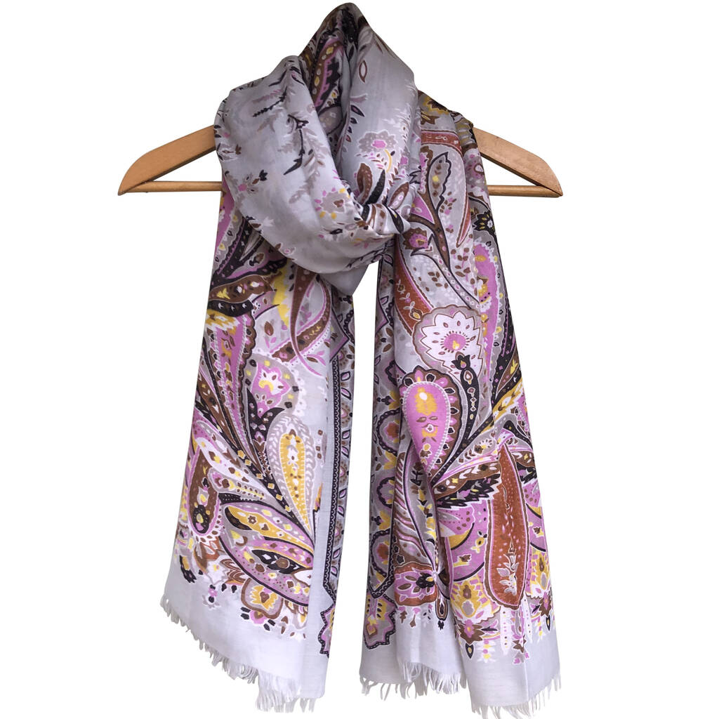 Cashmere Mix Paisley Scarf By Wonderland Boutique | notonthehighstreet.com