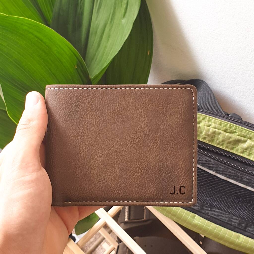 Personalised Dark Brown Leather Wallet By Hot Dot Laser ...
