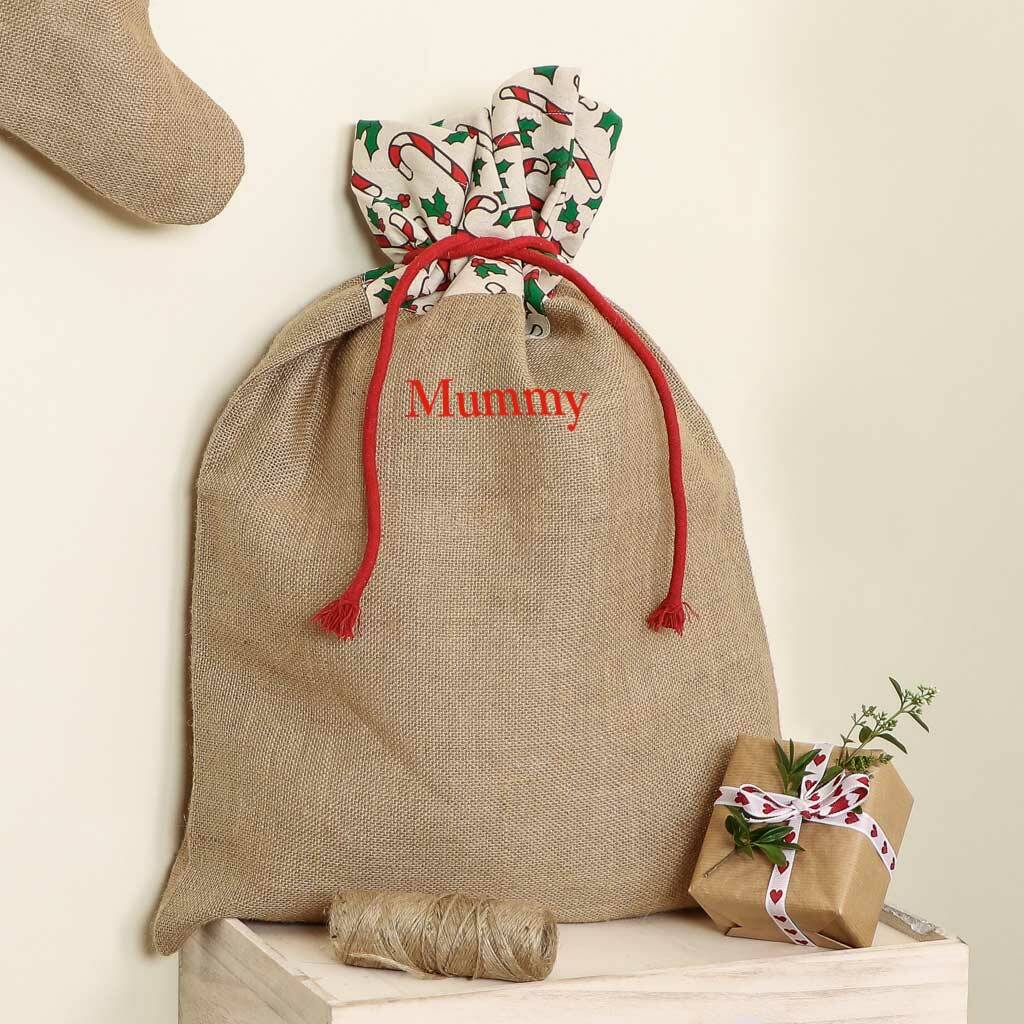 Deck The Halls Personalised Family Christmas Gift Sacks By Dibor ...