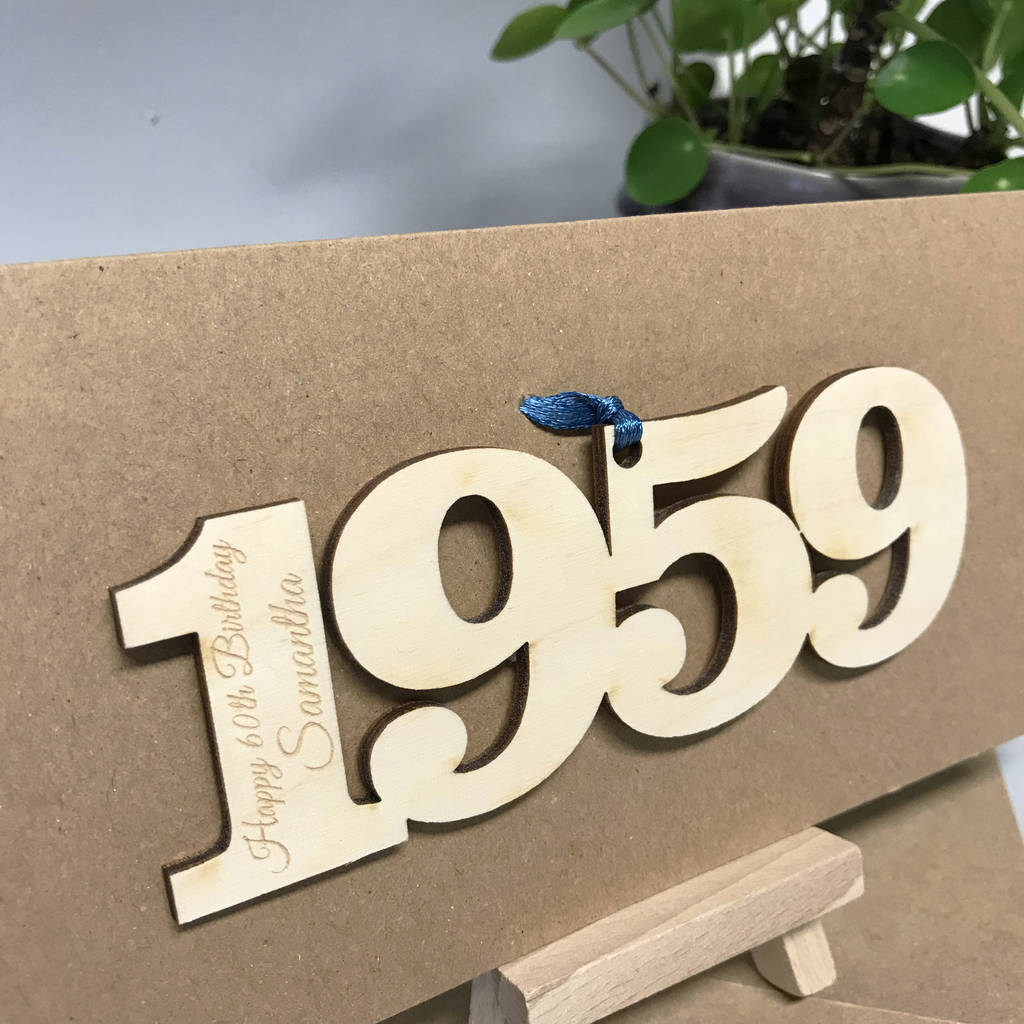 personalised 60th birthday 1959 year card by hickory dickory designs ...