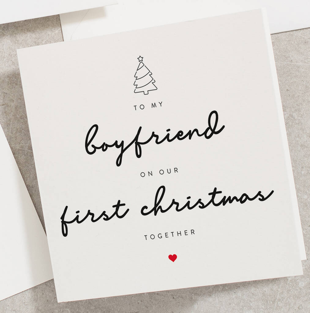 Boyfriend 1st Christmas Card For Him By Twist Stationery