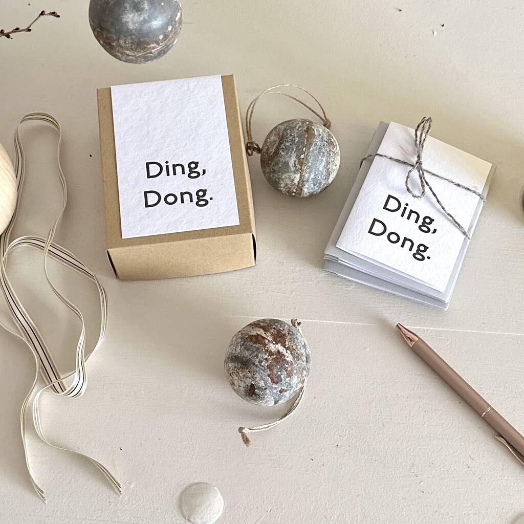 Ding, Dong Letterpress Christmas Cards | Box Of Six By Chilled Indigo ...