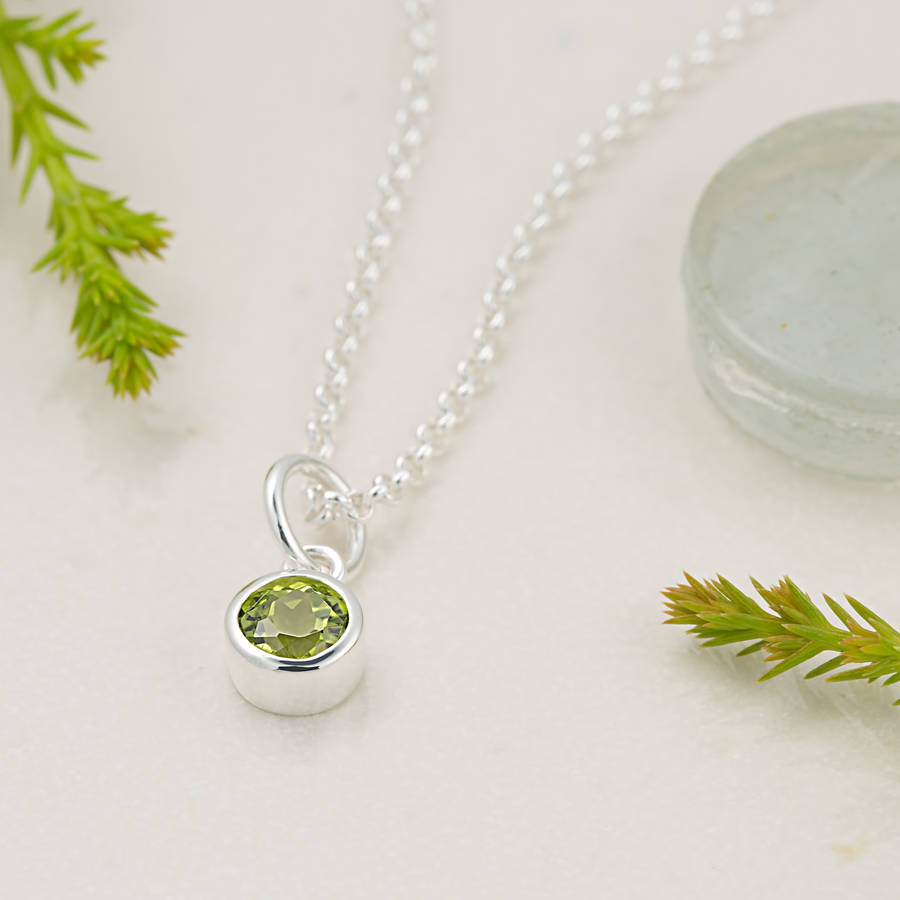 Peridot Necklace, August Birthstone By Lily Charmed ...