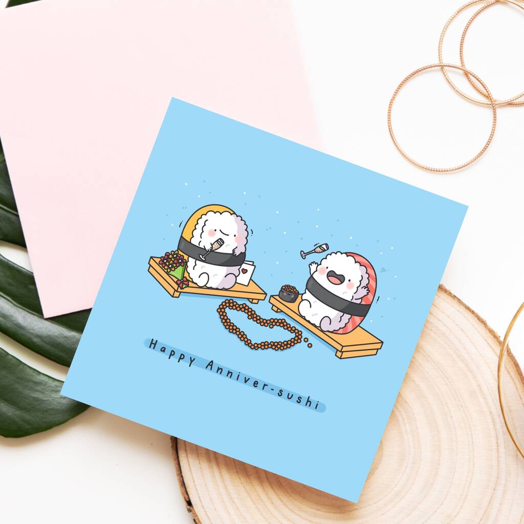 Cute Anniversary Sushi Card By Toastedink