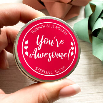 Silver Cancer Sign Necklace In A Keepsake Tin By Treehouse Jewellery