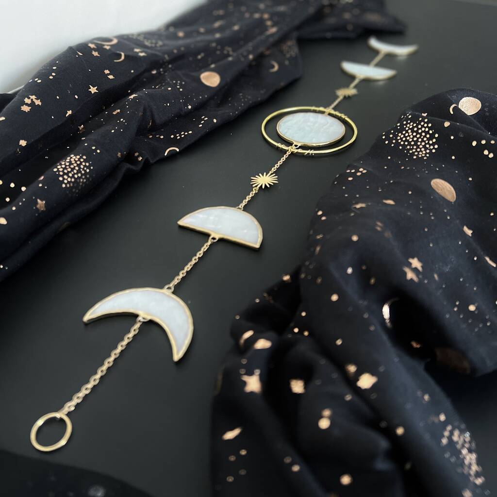 Glass Moon Phases Celestial Decoration By MMC Glass ...