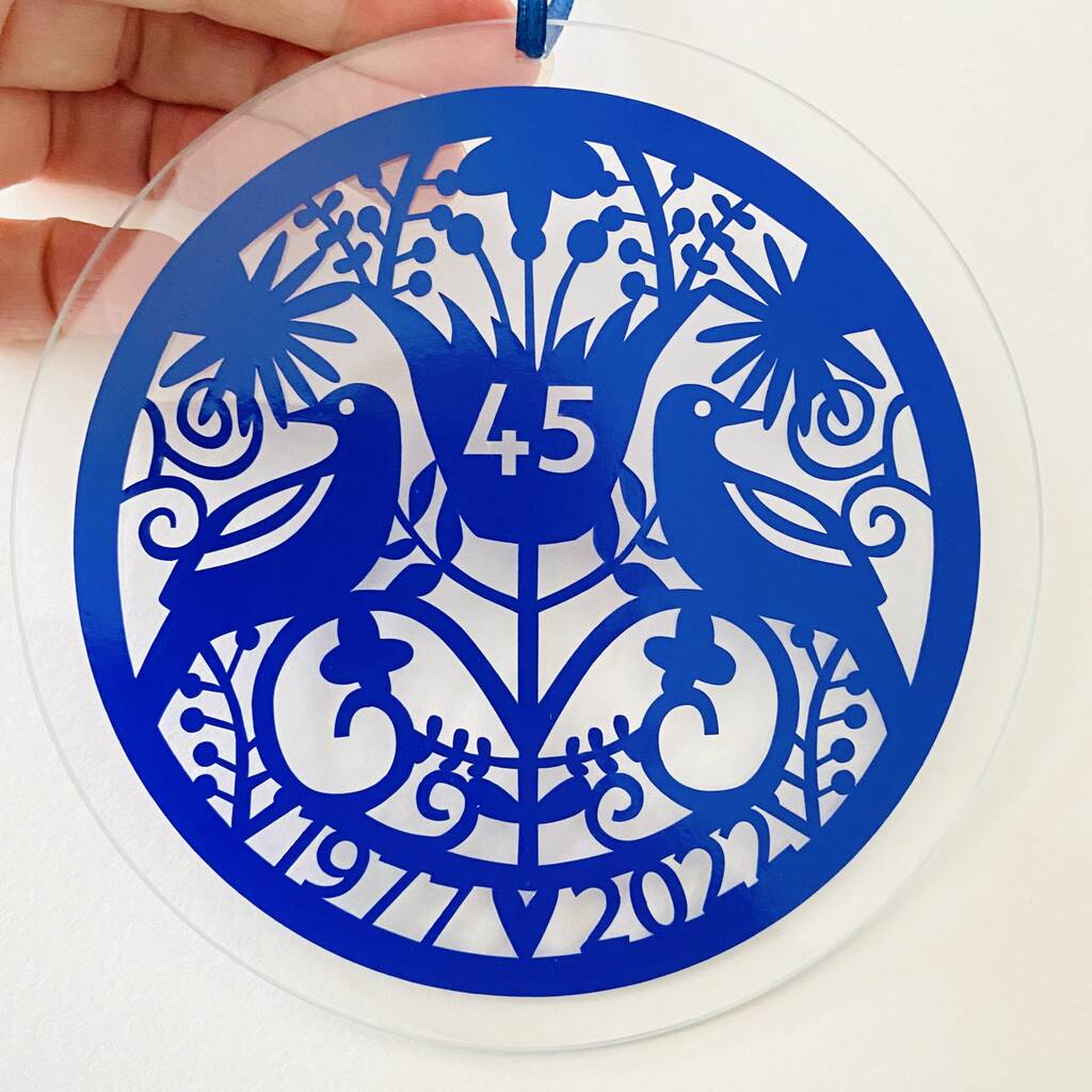 45th Sapphire Anniversary Decoration By Caroline Rees ...