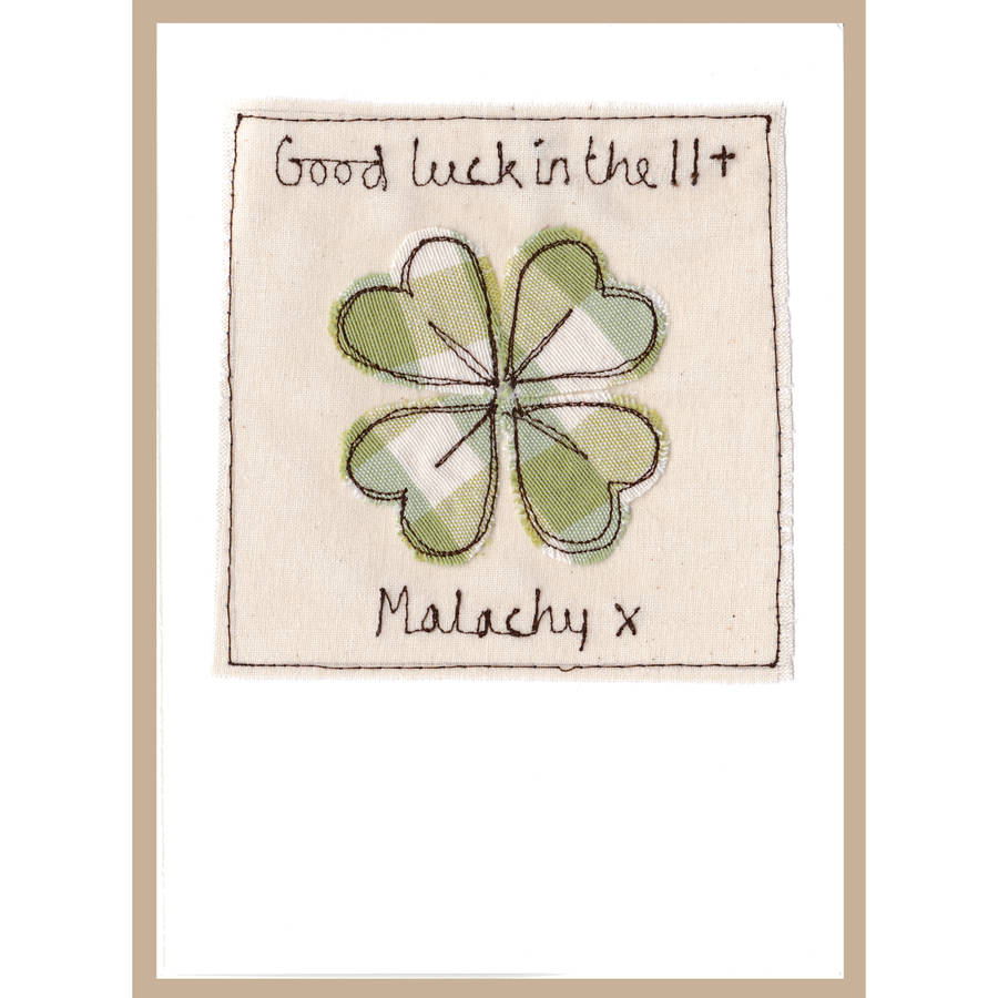 personalised good luck card by milly and pip | notonthehighstreet.com