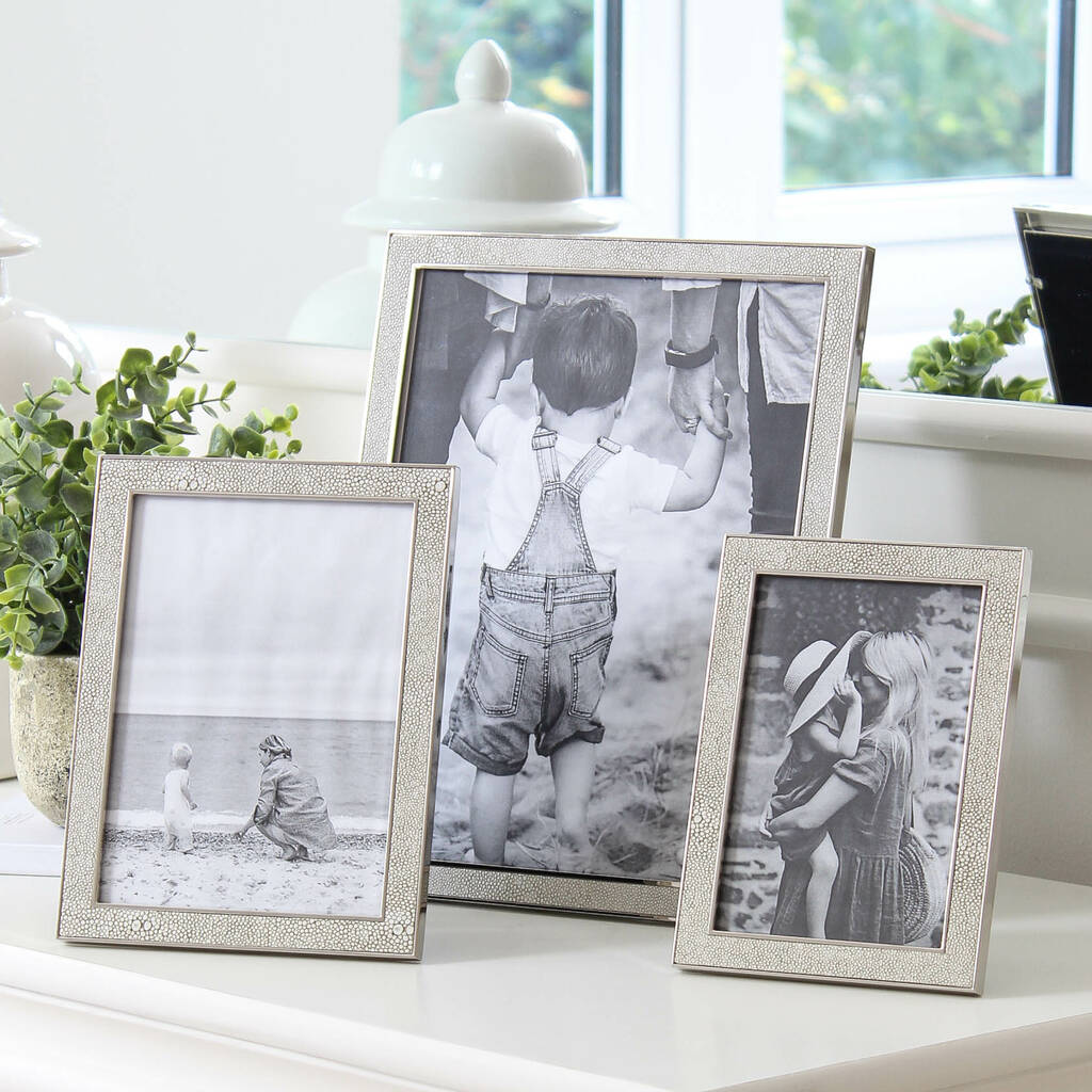 Ivory Faux Shagreen Photo Frame By Marquis & Dawe | notonthehighstreet.com