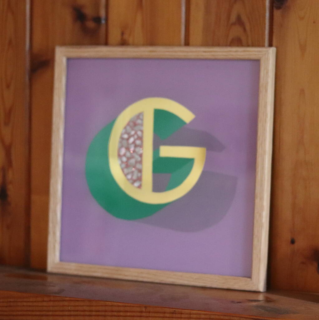 Reverse Glass Gilded Art Deco Style Letter By Colourful Kat Signs ...