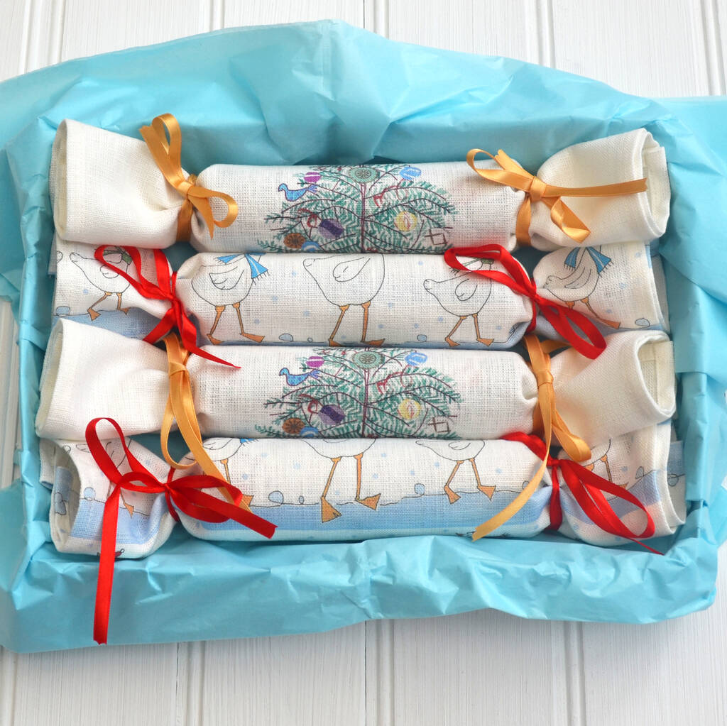 Christmas Tree Linen Napkin Crackers By Lottie Lane Designs ...