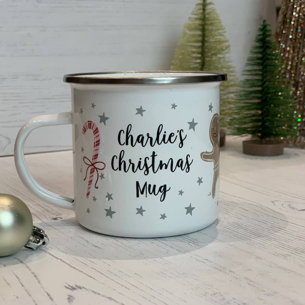 personalised traditional christmas enamel mug by hendog designs ...