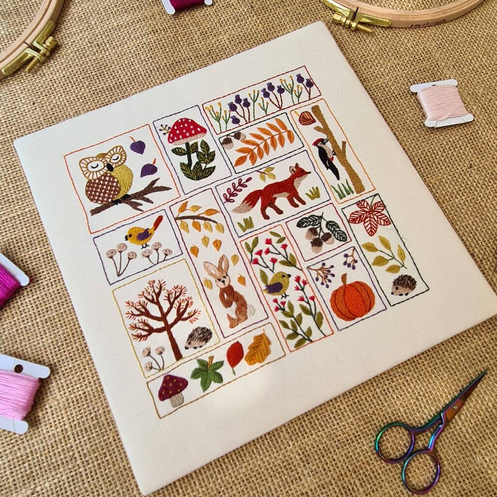 Autumn Splendour Embroidery Pdf Pattern Digital Product By Stitchdoodles