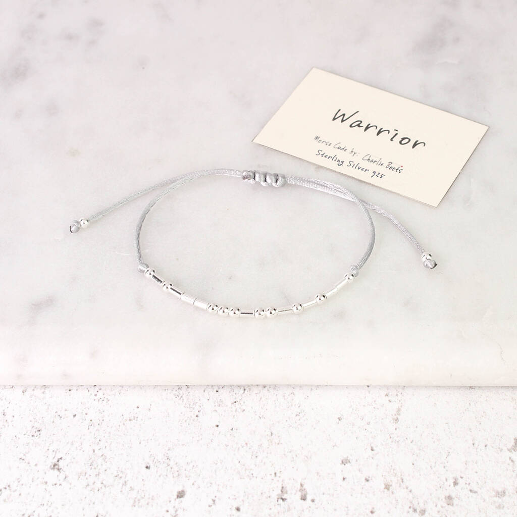 Warrior Sterling Silver Morse Code Bracelet By Charlie Boots