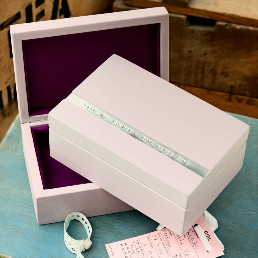 personalised baby girl pink keepsake box by warner's end ...