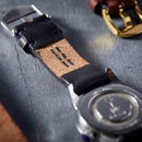 Personalised Leather Watch Strap By Man Gun Bear | notonthehighstreet.com