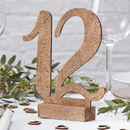 Rose Gold Glitter Wooden Table Numbers One 12 By Ginger Ray ...