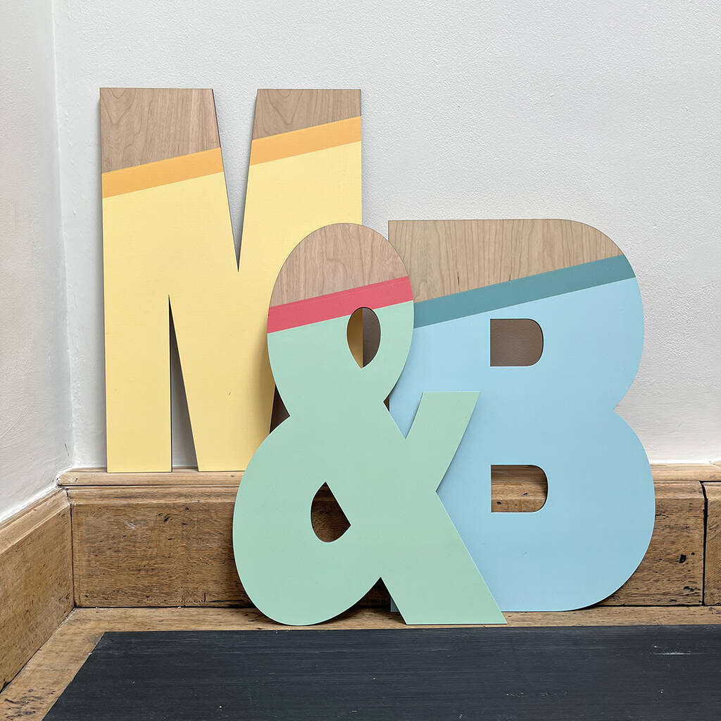 Large Wooden Personalised Printed Letter By Betsy Benn ...
