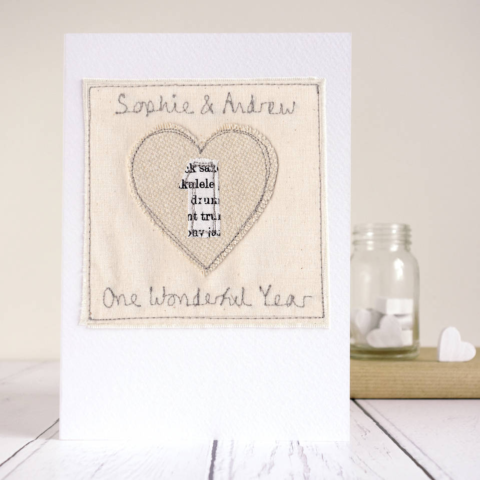 personalised 1st wedding anniversary card by milly and pip ...