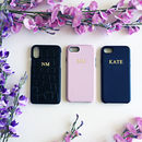 Navy Pu Leather Embossed Phone Case By Rianna Phillips ...