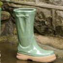 calstock green wellington boot planters by dibor | notonthehighstreet.com