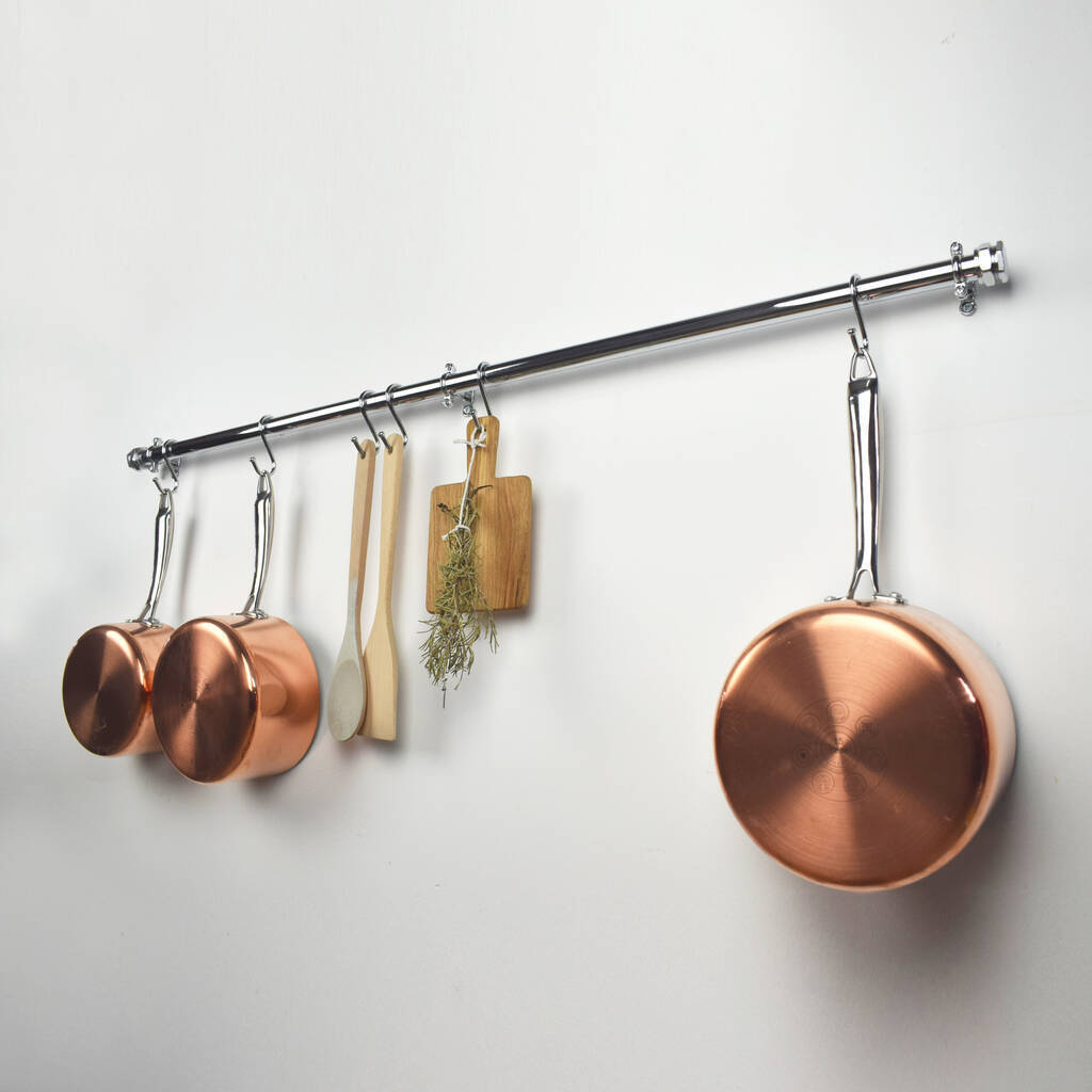 Chunky Commercial Chrome Pan Rail 190cm Length Custom By Proper Copper ...