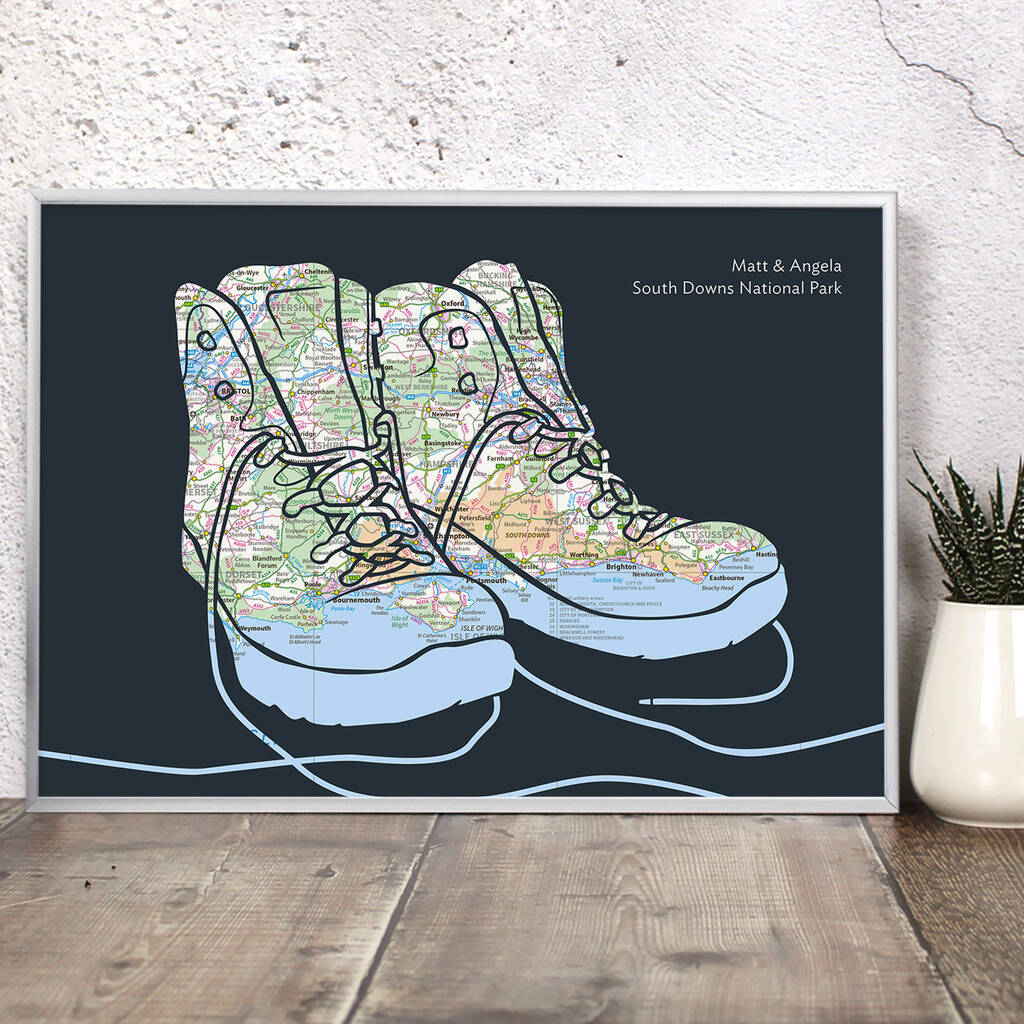 Personalised Boots Map Print By Well Bred Design | notonthehighstreet.com