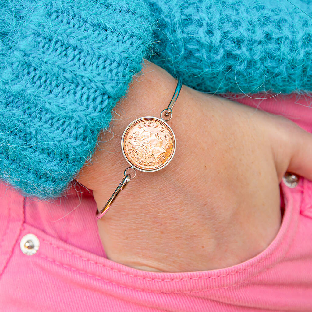 Lucky Penny Coin Bangle Bracelet 1971 To 2005 By Ellie Ellie ...