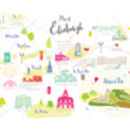 Map Of Edinburgh By Holly Francesca | notonthehighstreet.com