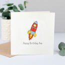 Rocket Birthday Card Personalised With Name And Age By Lizzie ...