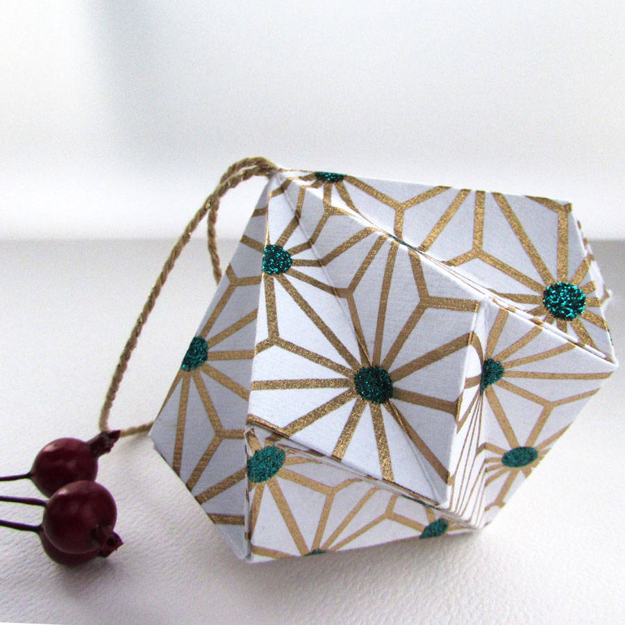 One Metallic Diamond Origami Paper Ornament By The Origami Boutique ...