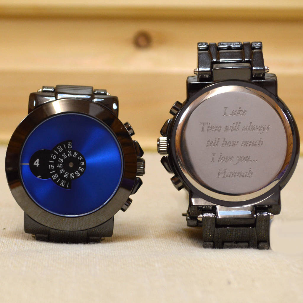 personalised wrist watch rotary numbers with blue face by giftsonline4u ...