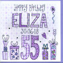 55th birthday card by claire sowden design | notonthehighstreet.com