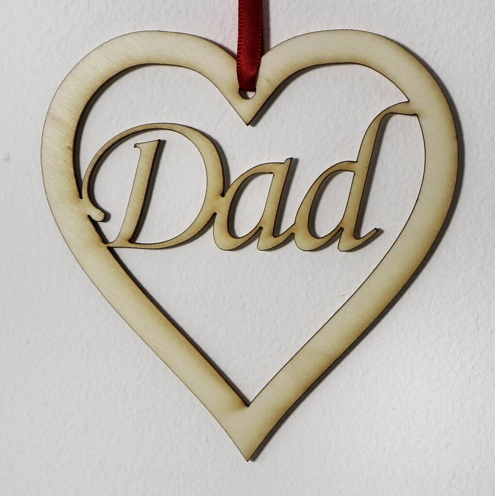 Dad In Heart Father's Day Card With Woodcut Keepsake By For Me & For ...