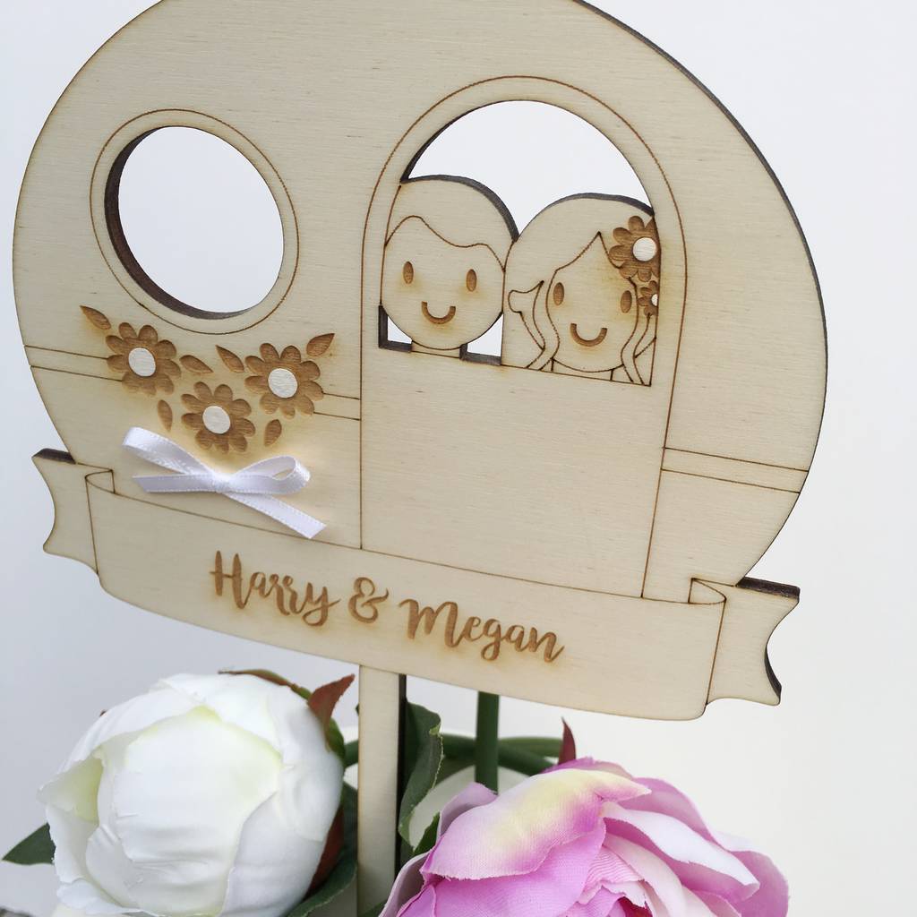 personalised caravan cake topper by just toppers | notonthehighstreet.com