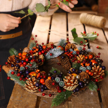 Harvest Fruits Candle Holder Centrepiece By Dibor