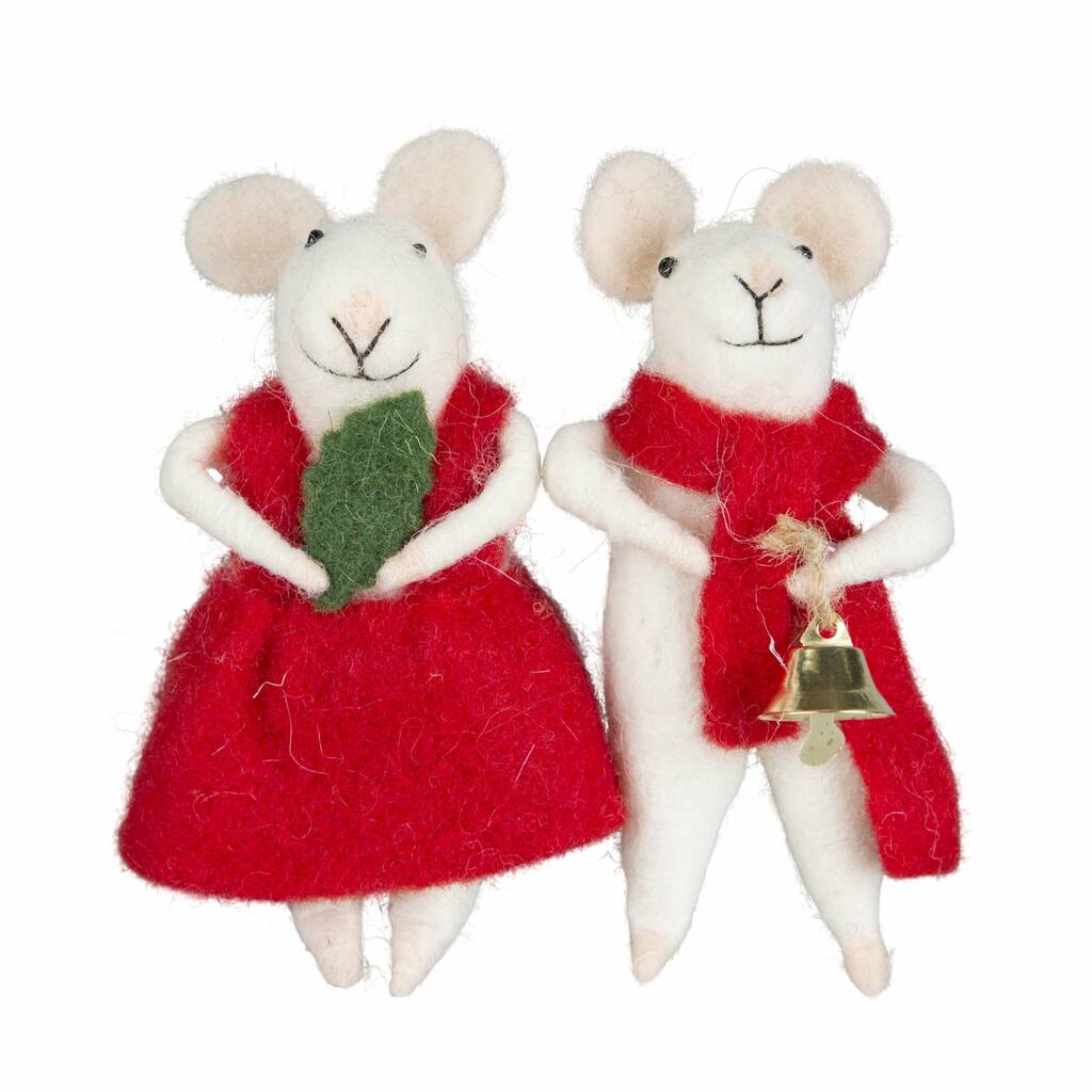 Standing Mouse Christmas Decoration By Lola & Alice ...