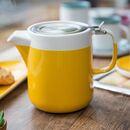 Two Tone One.2lt Teapot Grey, Yellow Or Blue By Distinctly Living ...